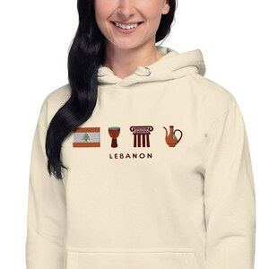 Embroidered Lebanon Hoodie – Soft Unisex Crewneck With Lebanese Flag ...