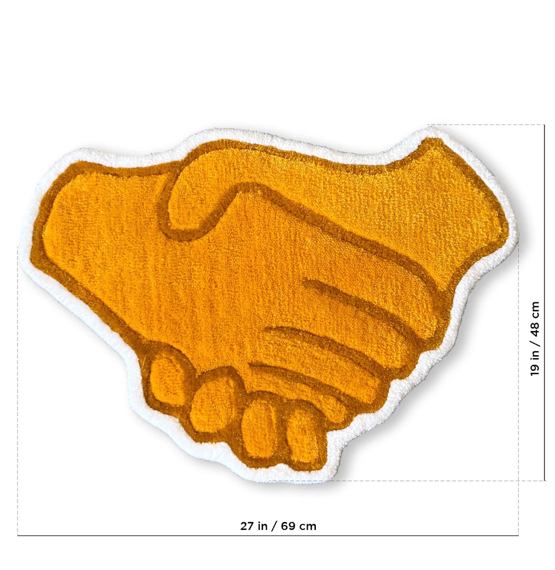 Handshake Emoji Rug - Etsy