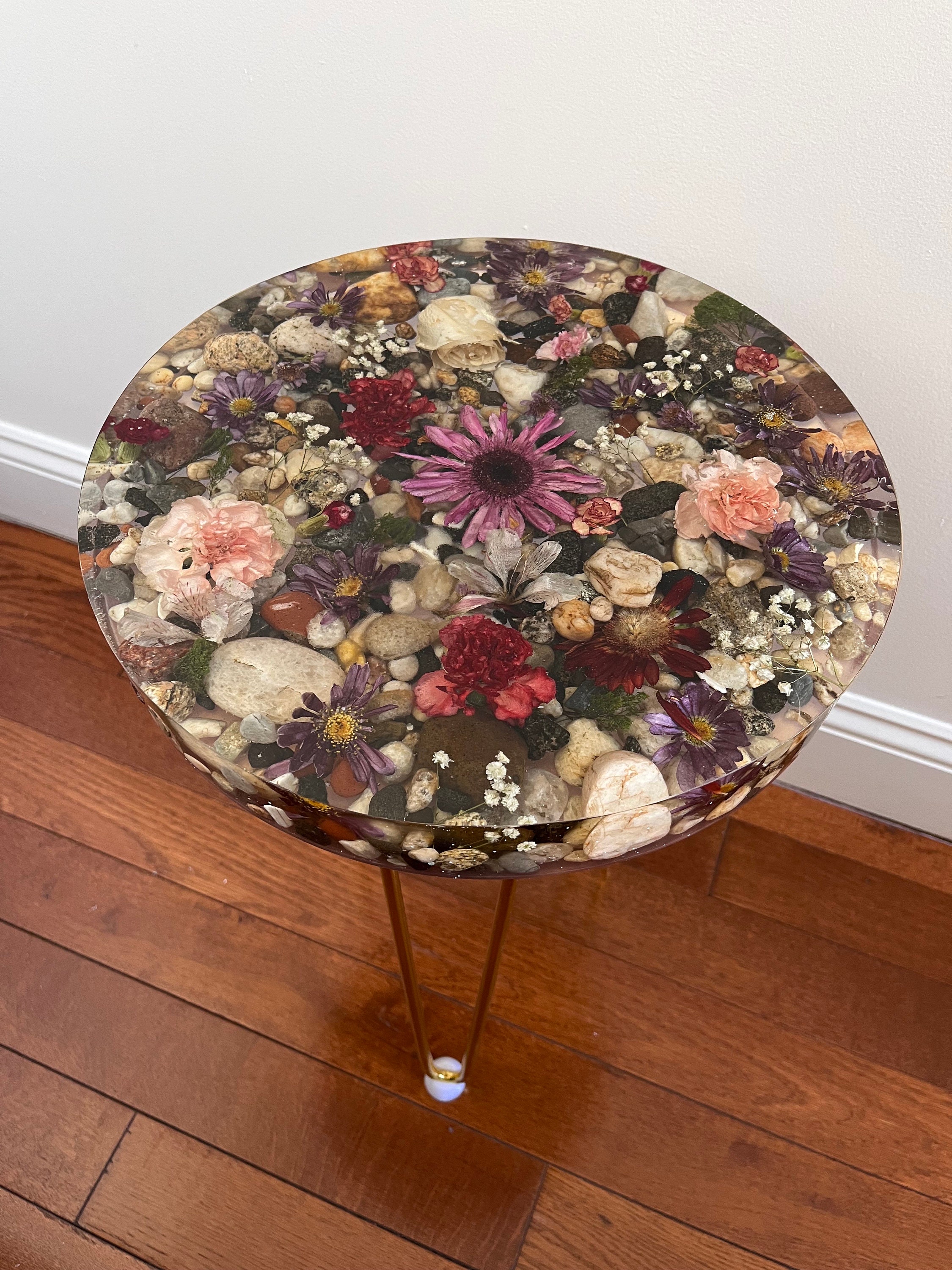 Handmade Floral Resin Coffee Table - Etsy