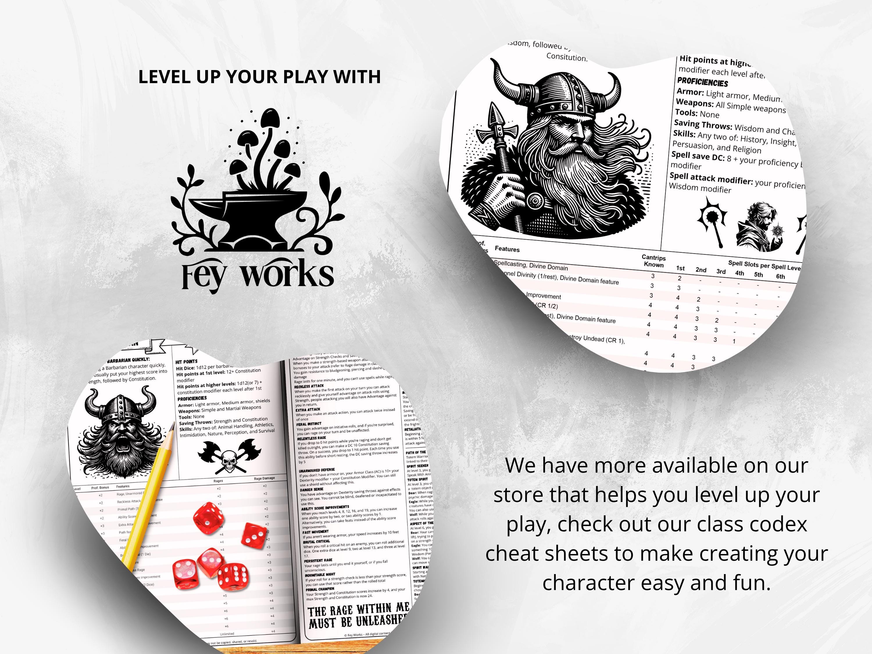 Dnd 5e Rogue Class Codex Printable | Rogue Cheat Sheet | Dnd Player Aid ...