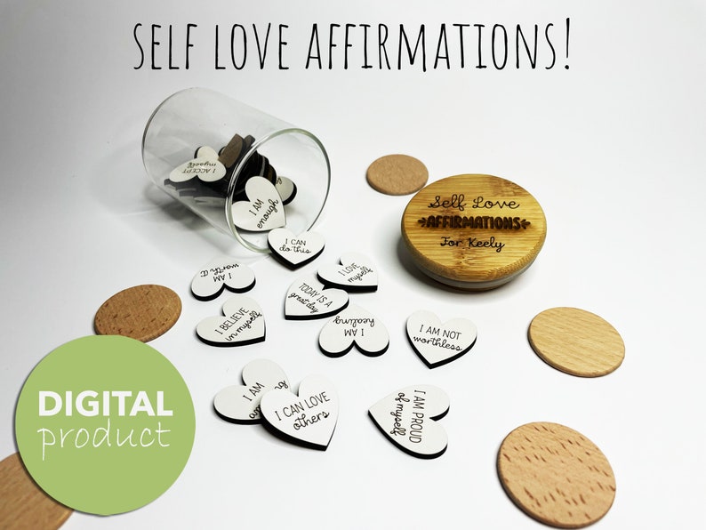 Daily Affirmations Jar Laser File, Digital File Download, Glowforge ...