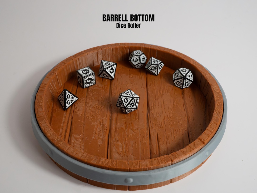 3D Printed Dice Tray, Barrel-top Rolling Tray, Dnd RPG - Etsy UK