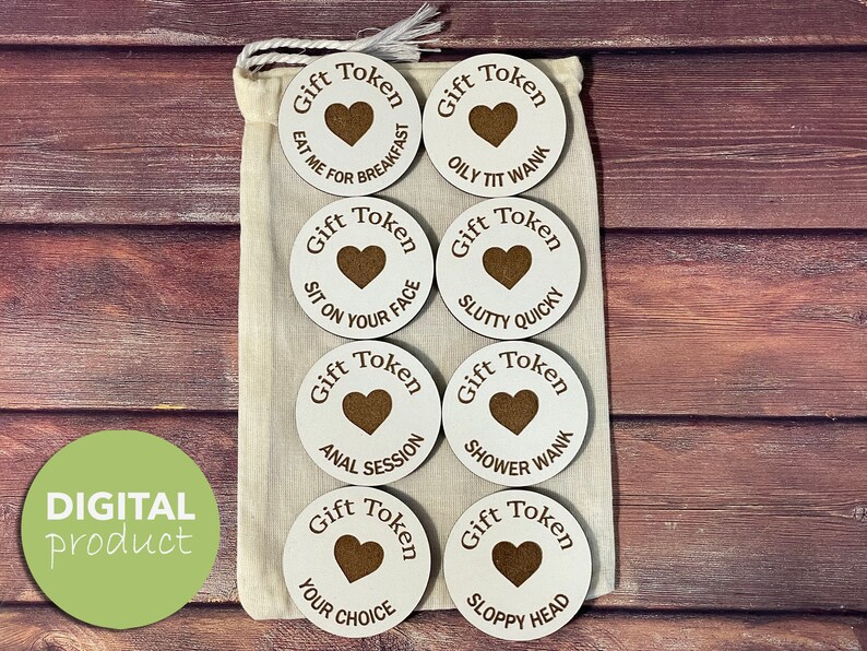 Rude & Naughty Valentines Day Tokens, Blowjob, Date Night, Tit Wank ...