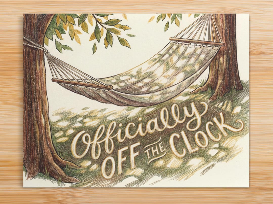 Officially off the Clock Retirement Card - Funny Retirement Greeting ...