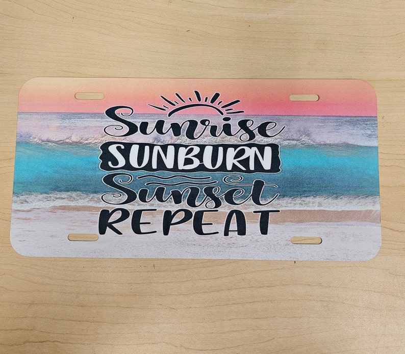 Beachy Metal Vanity License Plates - Etsy