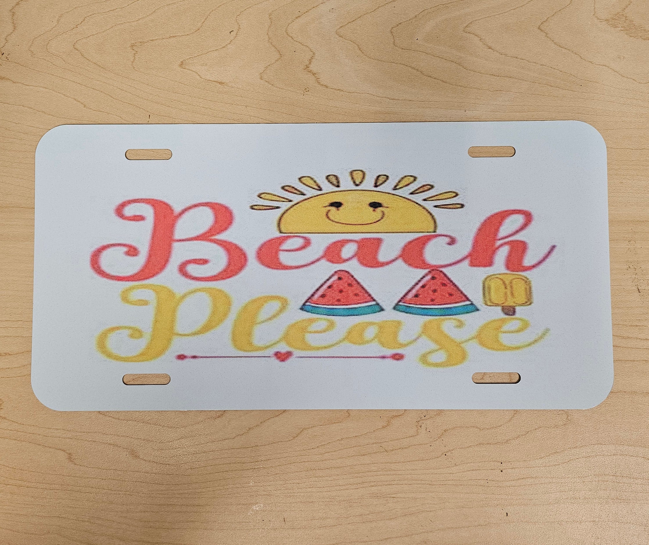 Beachy Metal Vanity License Plates - Etsy