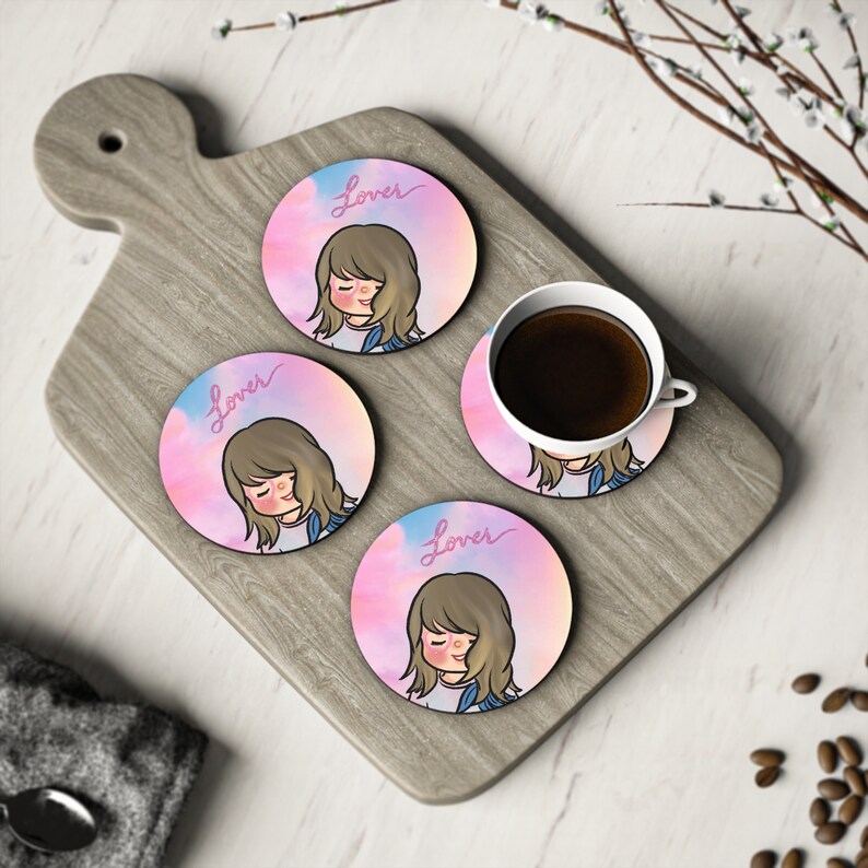 Taylor Swift Album Chibi Collection Coasters Lover Album Chibi Art - Etsy