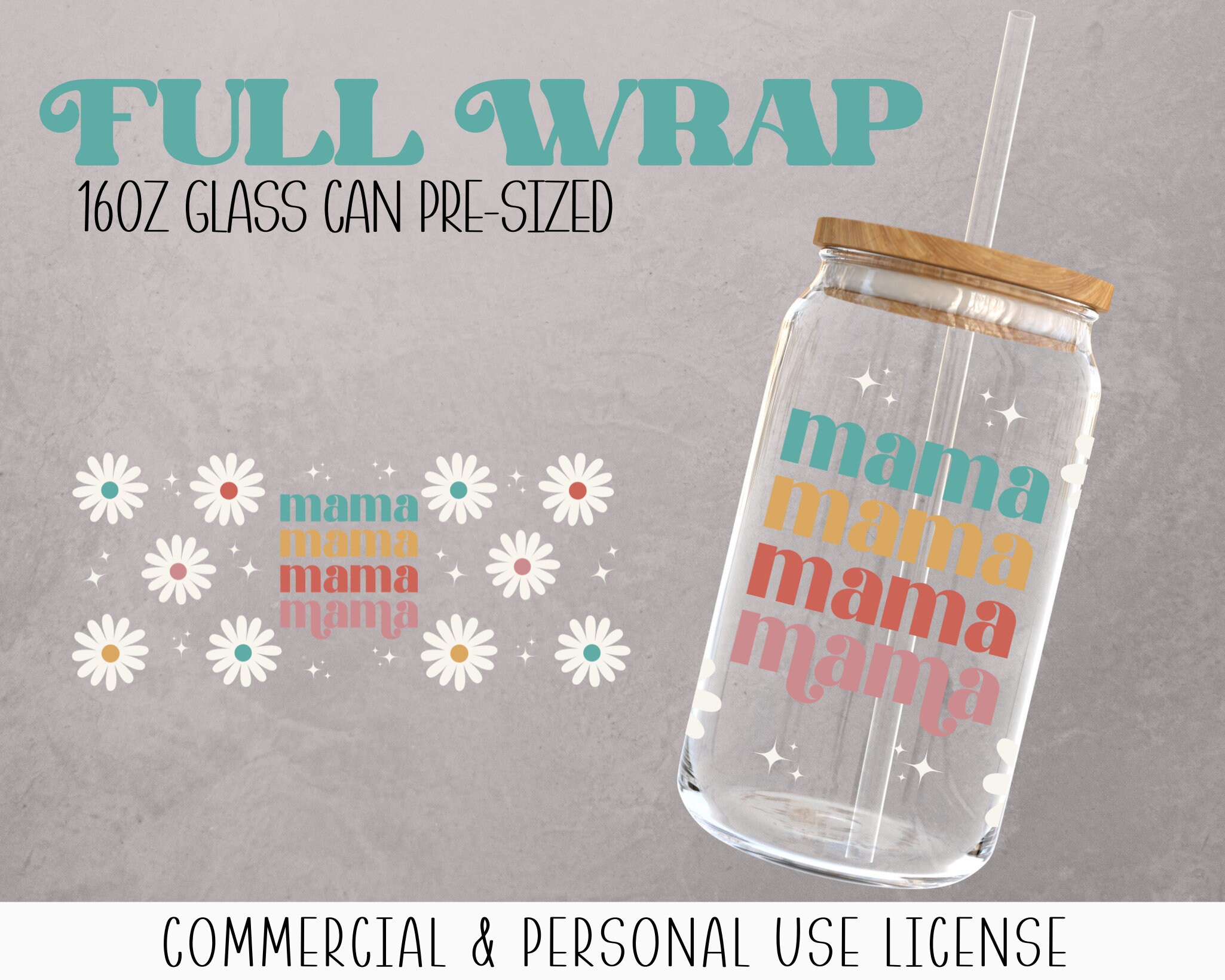 Mama 16oz Libbey Wrap Libbey Glass Wrap SVG Sublimation - Etsy
