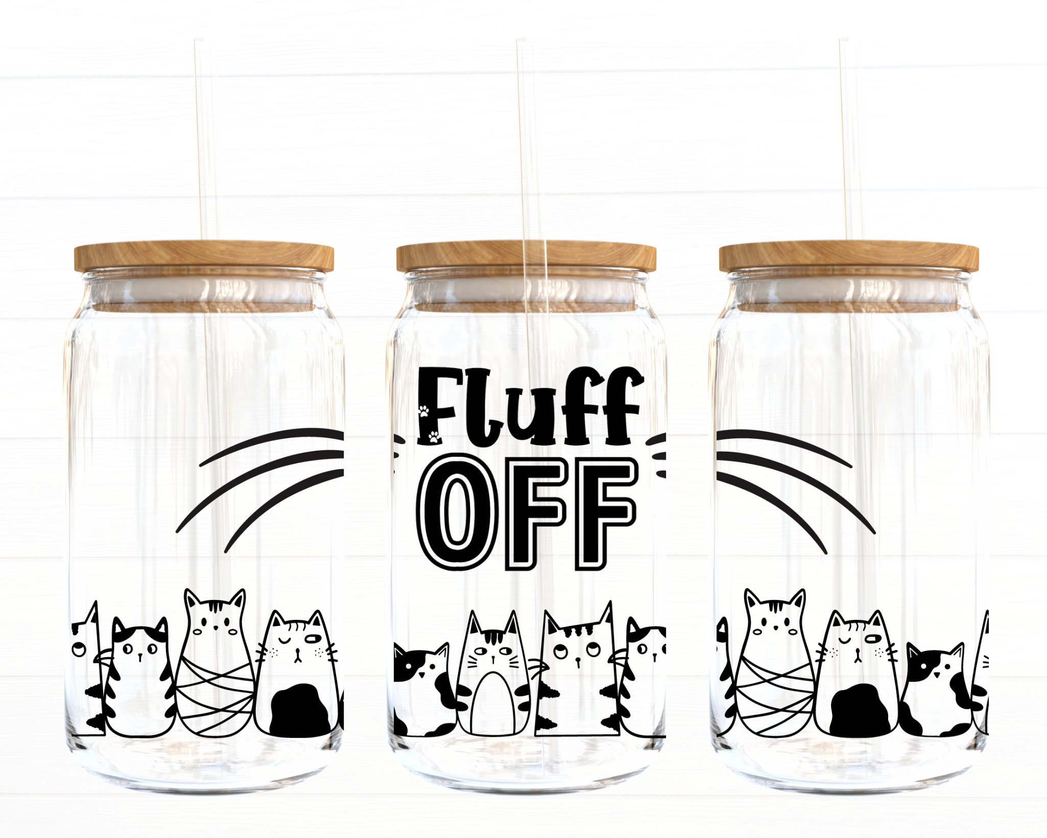 Fluff off Cat SVG PNG, Sarcastic SVG, Mom Libbey Glass Wrap 16 Oz Beer ...