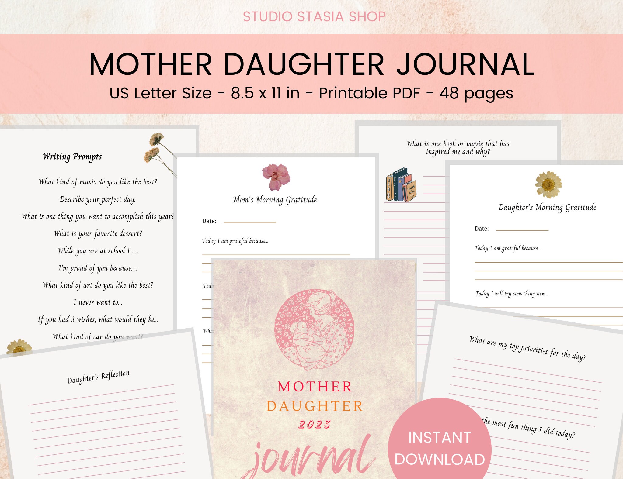 Mother and Daughter Journal, Parent-child Activity, Family Bonding ...