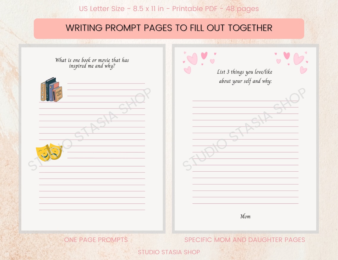 Mother and Daughter Journal, Parent-child Activity, Family Bonding ...