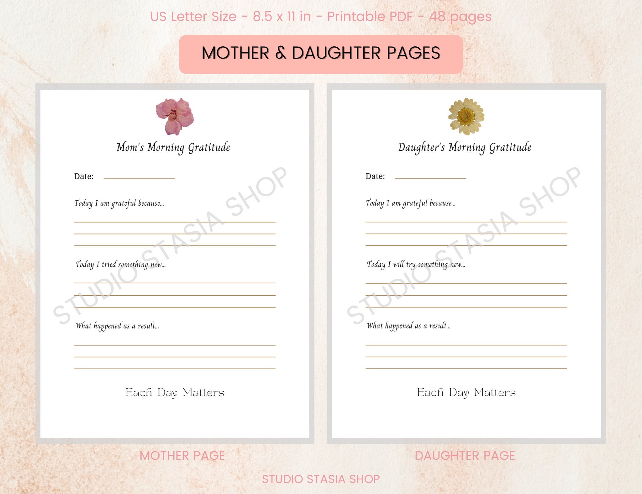 Mother and Daughter Journal, Parent-child Activity, Family Bonding ...