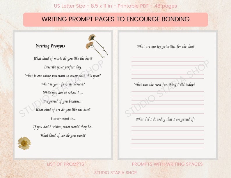 Mother and Daughter Journal, Parent-child Activity, Family Bonding ...