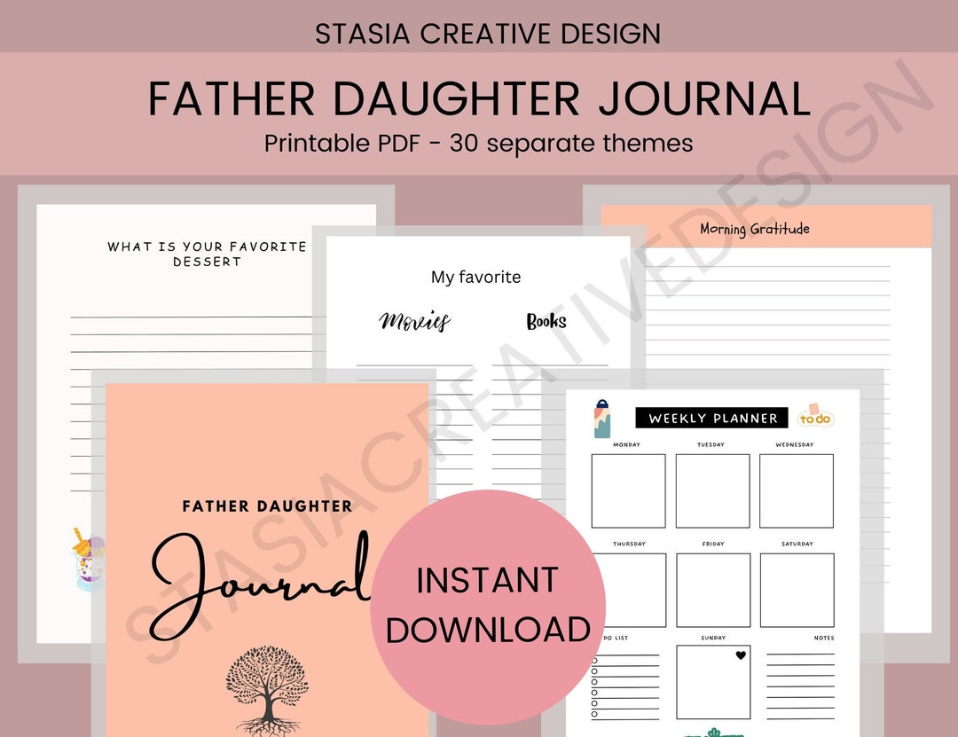 Father Daughter Journal, Parent-child Activity, Family Bonding ...