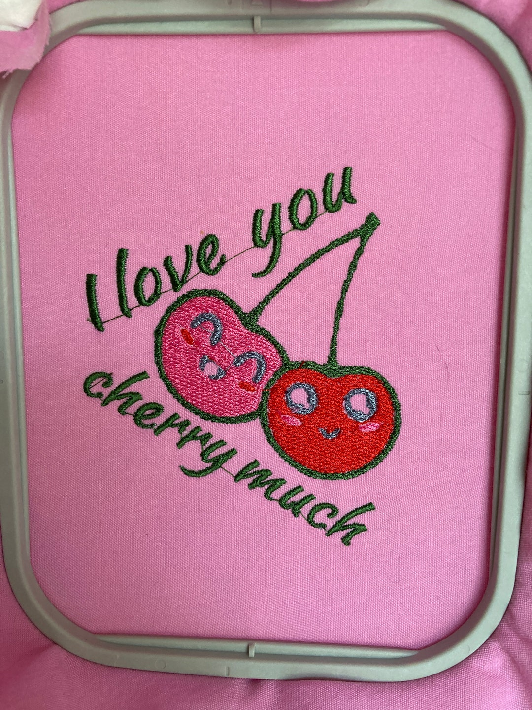 I Love You Cherry Much Embroidery Design Pes File - Etsy