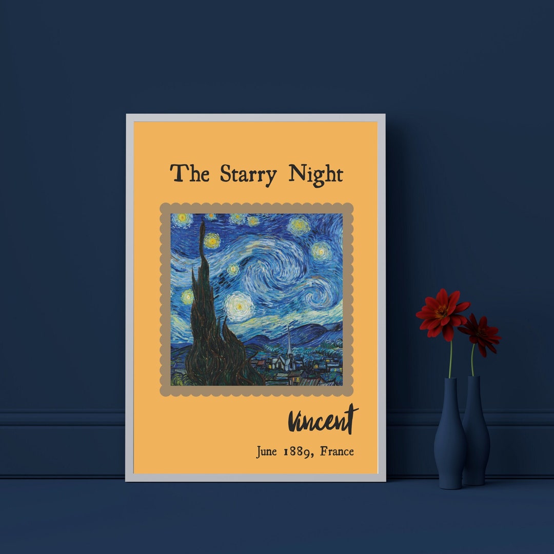 Starry Night Poster Van Gogh Poster Van Gogh Wall Art - Etsy