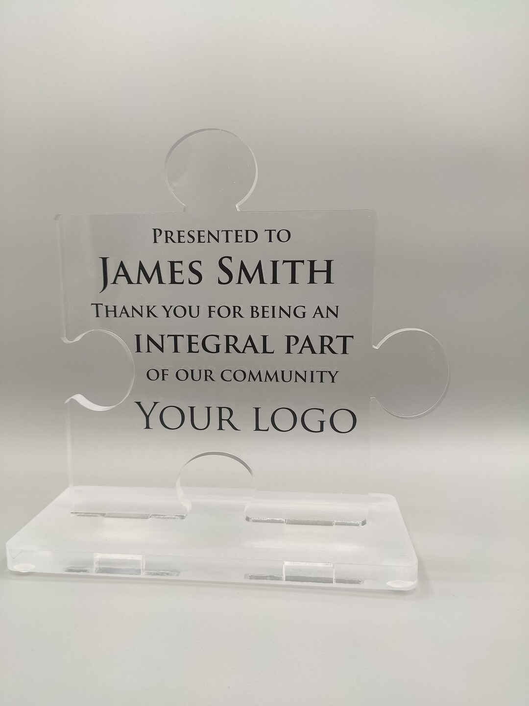 Personalized Acrylic Award Puzzle Piece Shape Trophy for Recognition ...