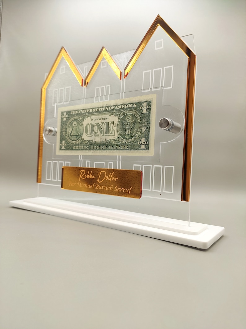 770 Rebbe Dollar Display - Personalized - Gold With Black Base - Etsy
