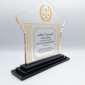 Personalized Law School Graduation Award – Scales of Justice Trophy ...