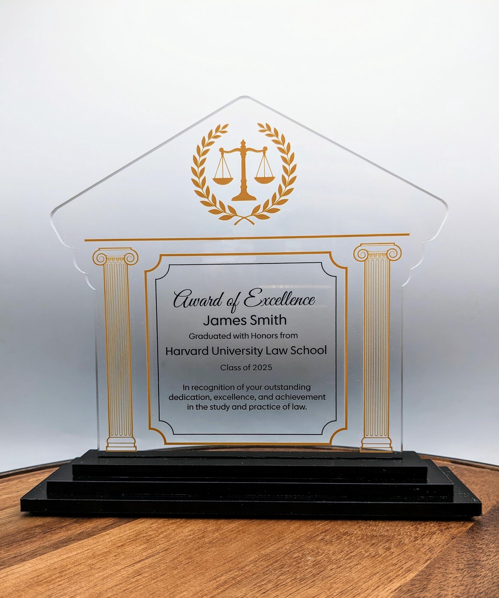 Personalized Law School Graduation Award – Scales of Justice Trophy ...