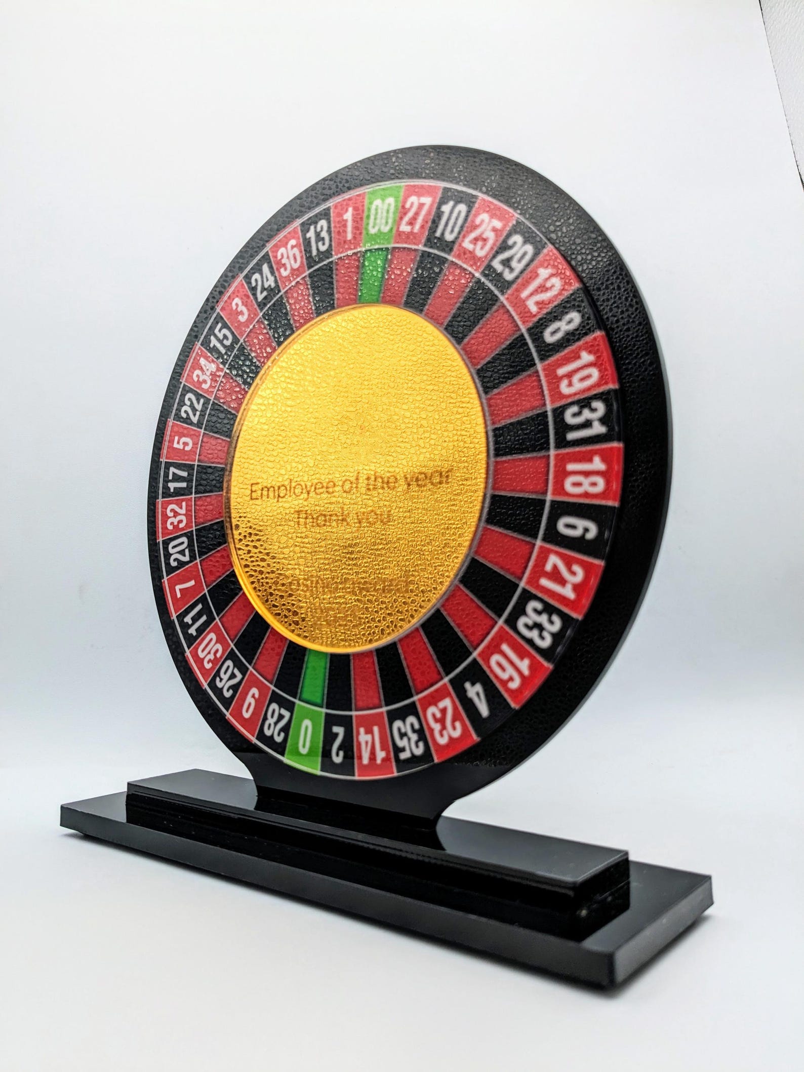 Personalized Roulette Award – Custom Casino Trophy | Casino Night Gift ...