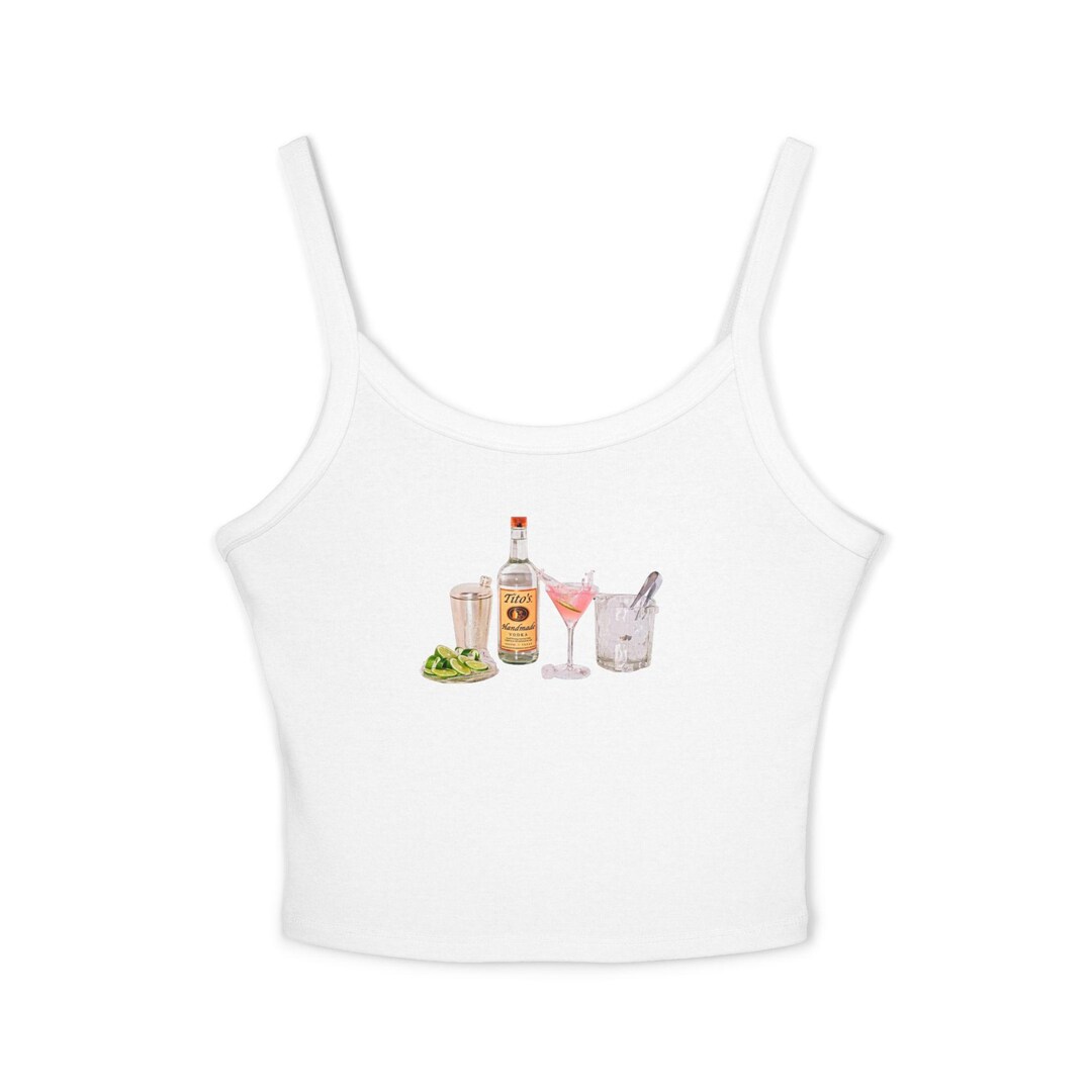 Cute Tito's Vodka Cocktail-themed Women's Spaghetti Strap Tank Top ...