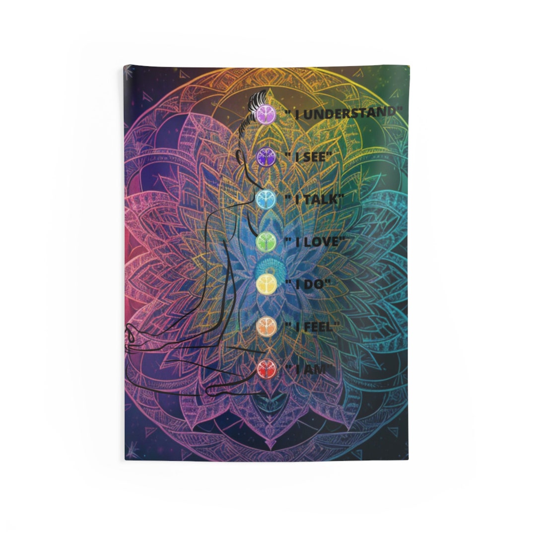 Dark Chakra Psychedelic Indoor Wall Tapestries - Etsy
