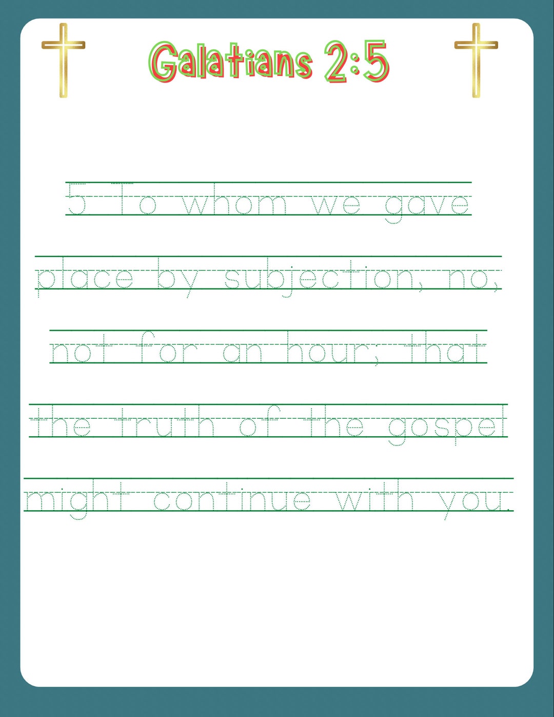 Galatians 1:1-12 Print Copywork Bible Quiz 2023 Aligned - Etsy