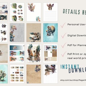 Urban Fairycore Fantasy Digital Download Junk Journal Grimoire Ephemera ...
