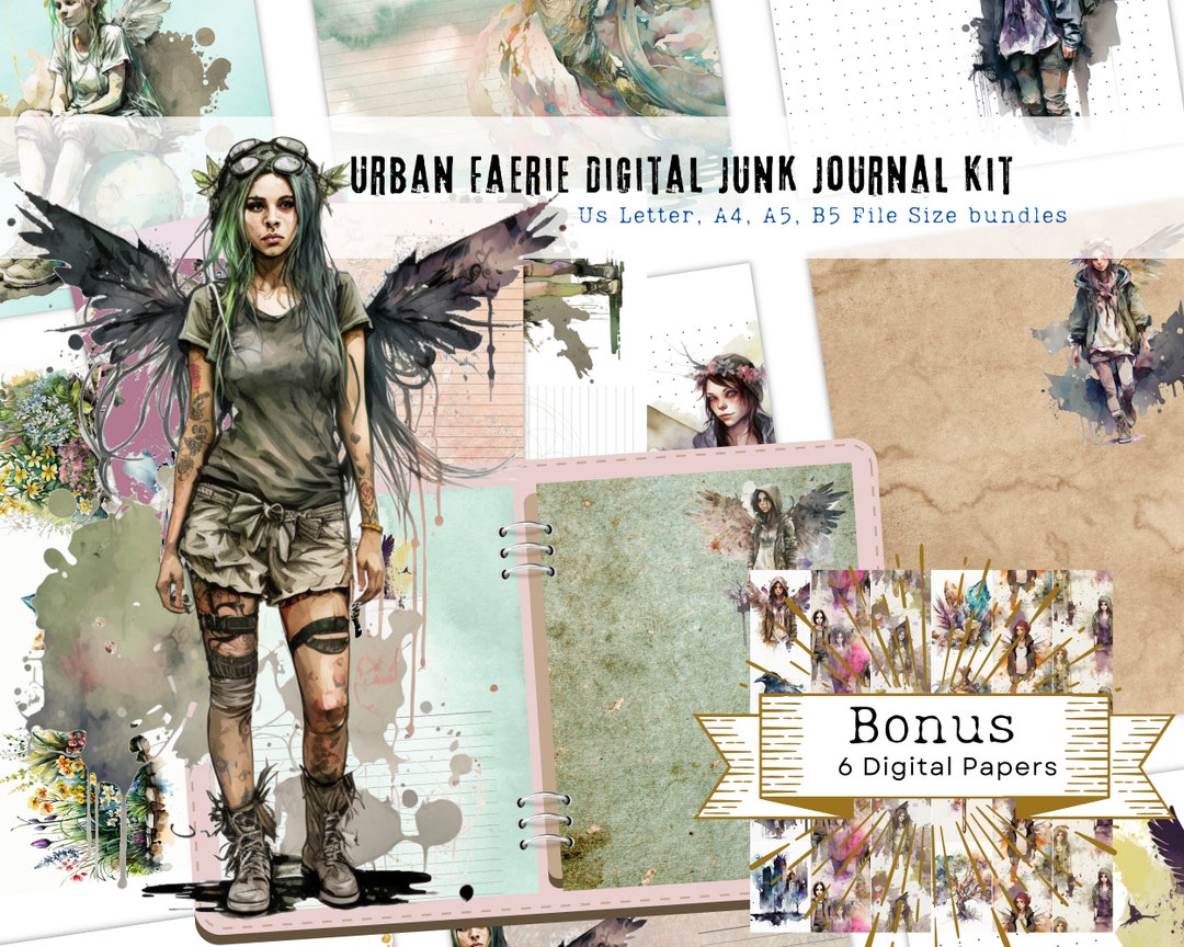 Urban Fairycore Fantasy Digital Download Junk Journal Grimoire Ephemera ...