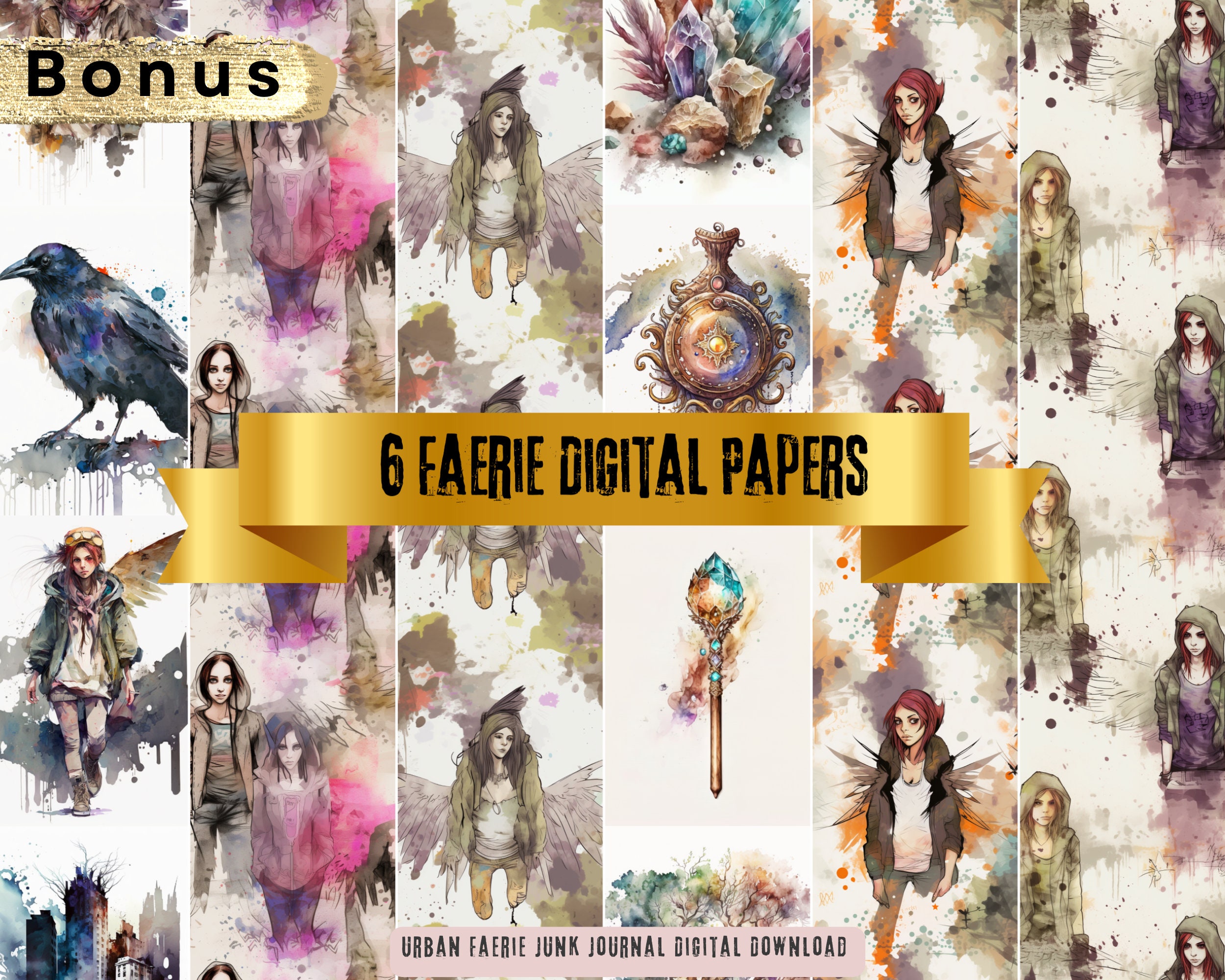 Urban Fairycore Fantasy Digital Download Junk Journal Grimoire Ephemera ...