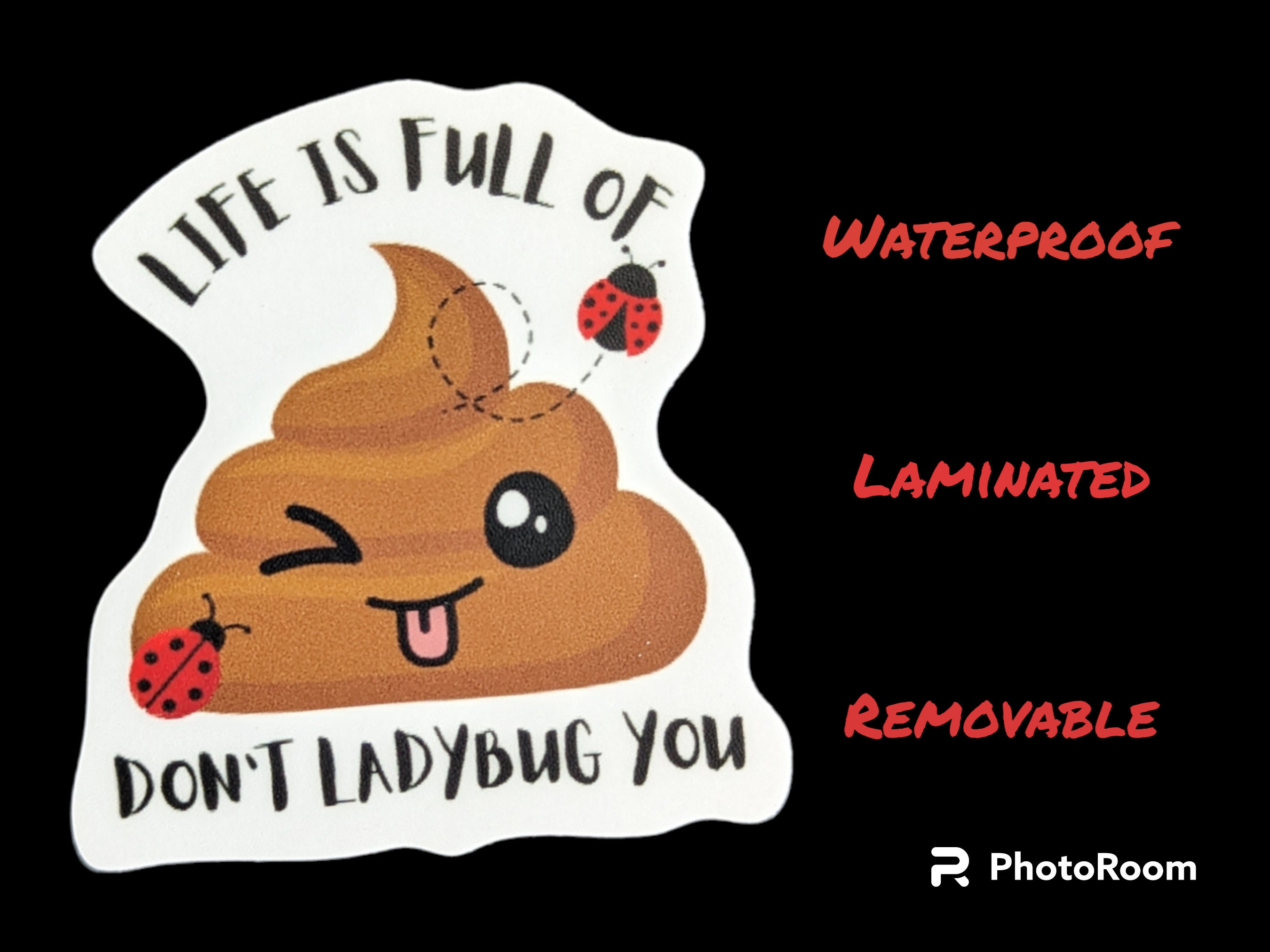 Pun Ladybug Poop Sticker Laptop Decal - Etsy