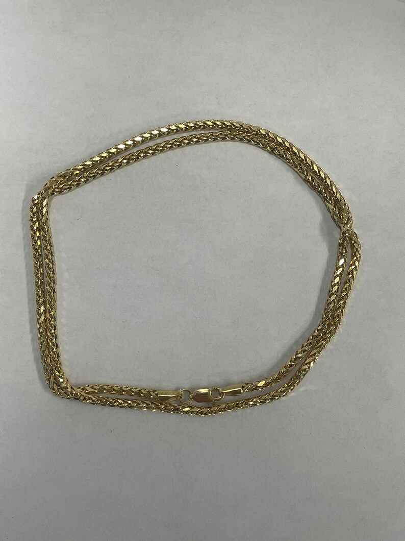14k Yellow Gold Diamond Cut Franco Chain 22 Inch - Etsy