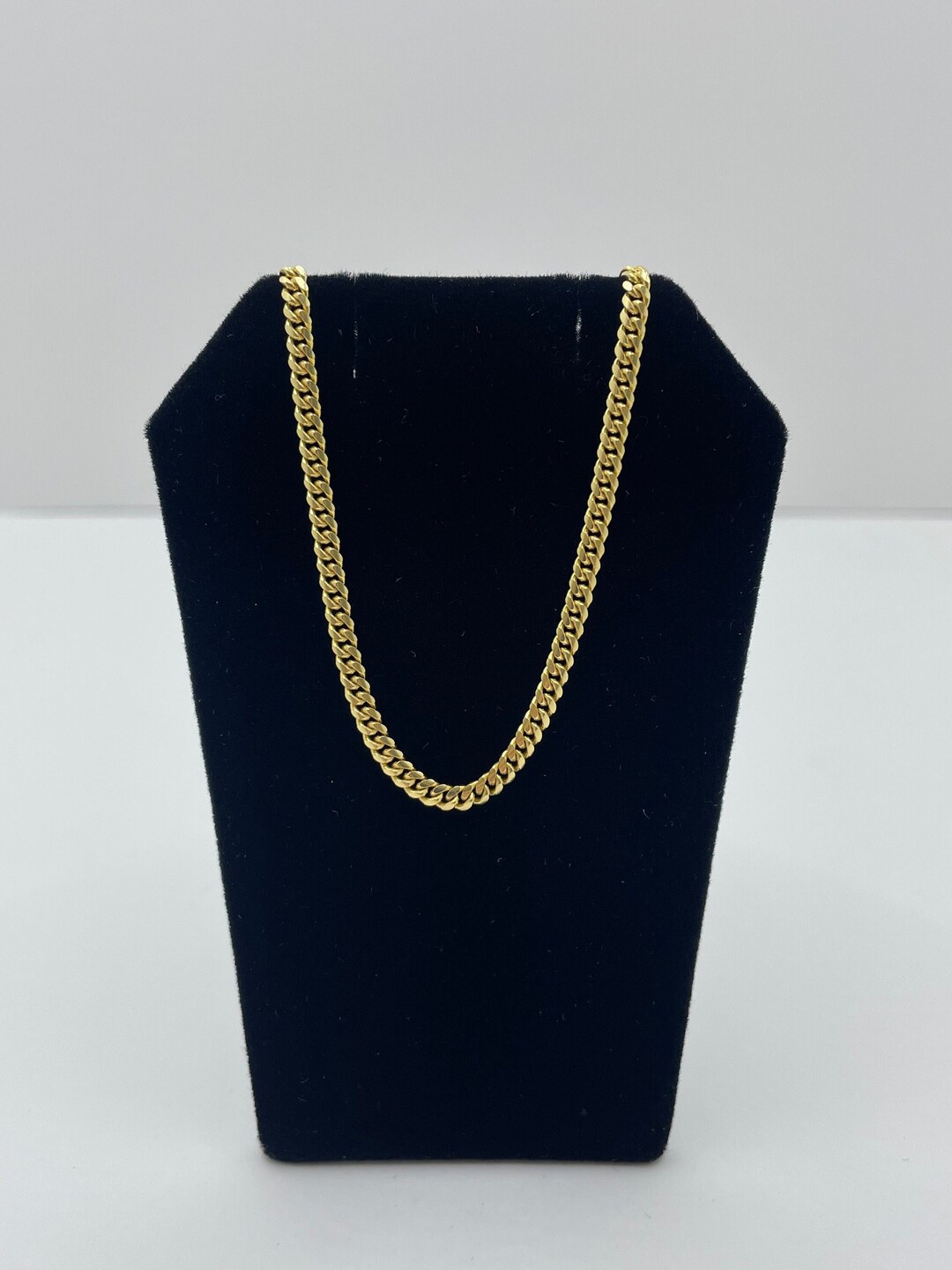 14k Yellow Gold Micro Cuban Link Chain 16 Inch - Etsy