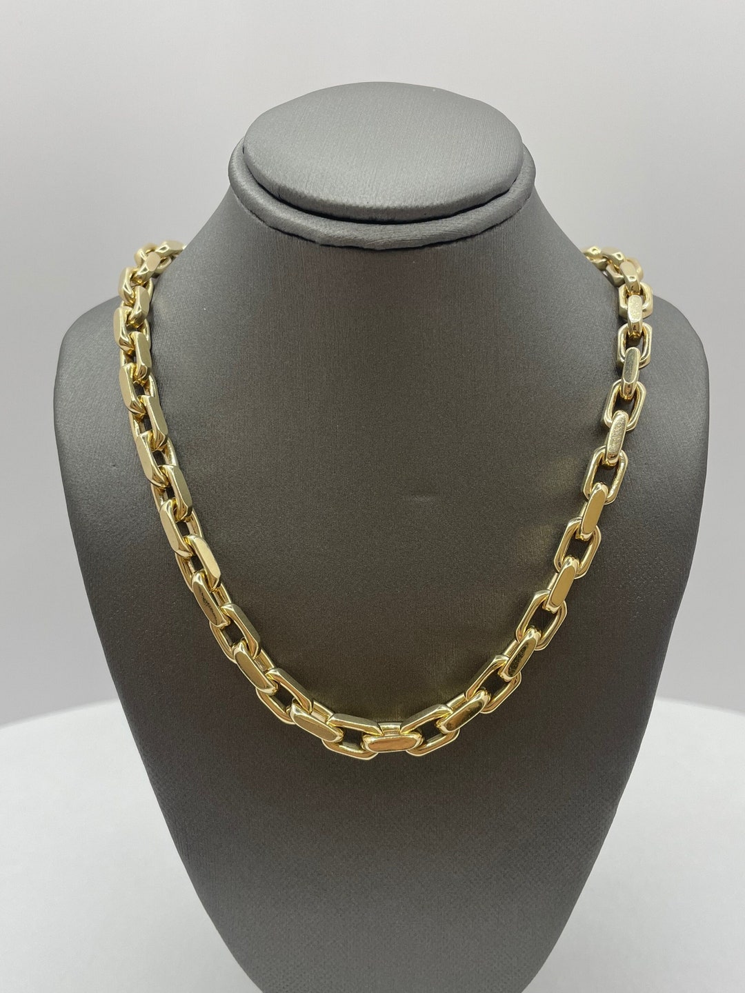 14k Yellow Gold Cable Link Chain 23 Inch - Etsy