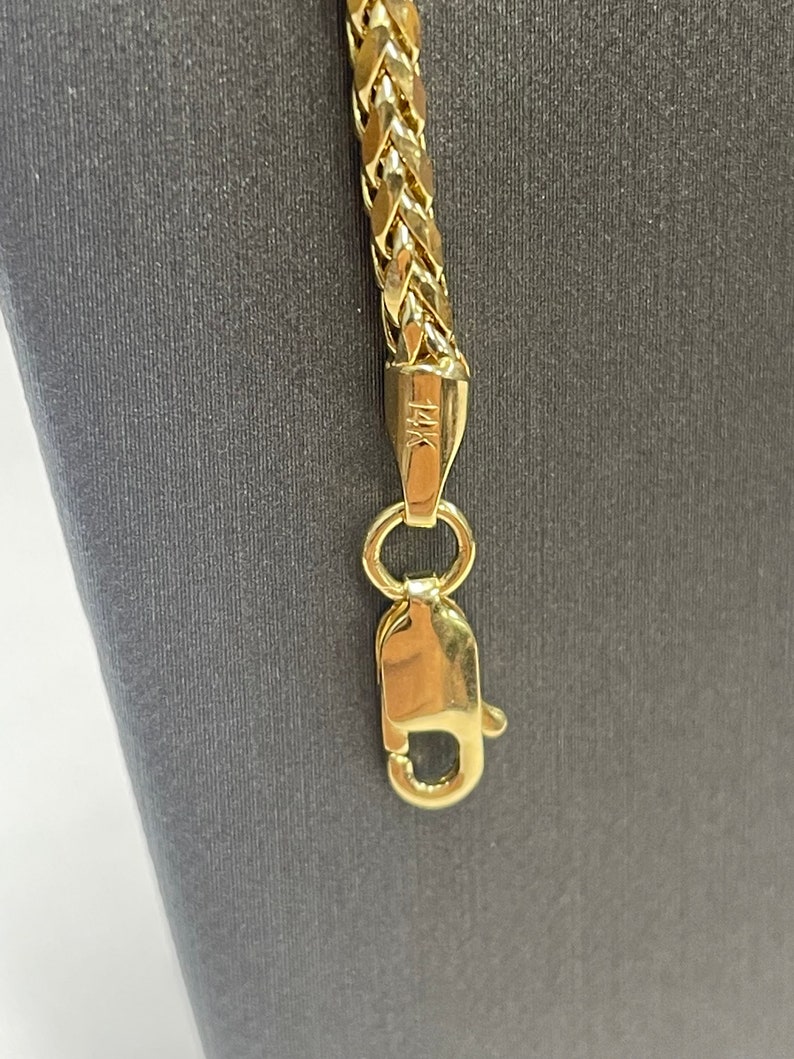14k Yellow Gold Diamond Cut Franco Chain 22 Inch - Etsy