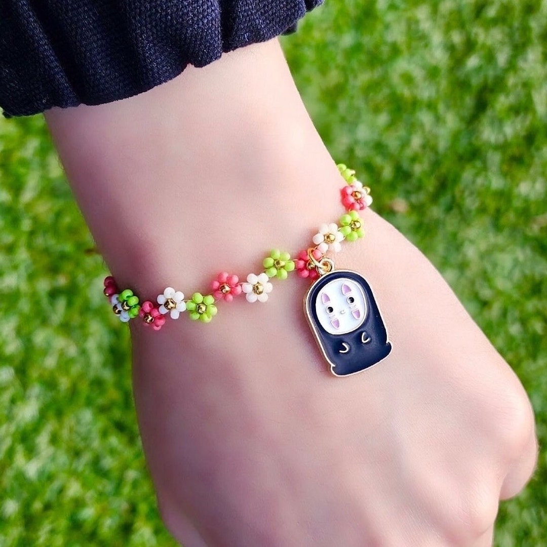 Spirited,zigzag Chihiro Flower Bead Bracelet, Anime Creature Inspired ...