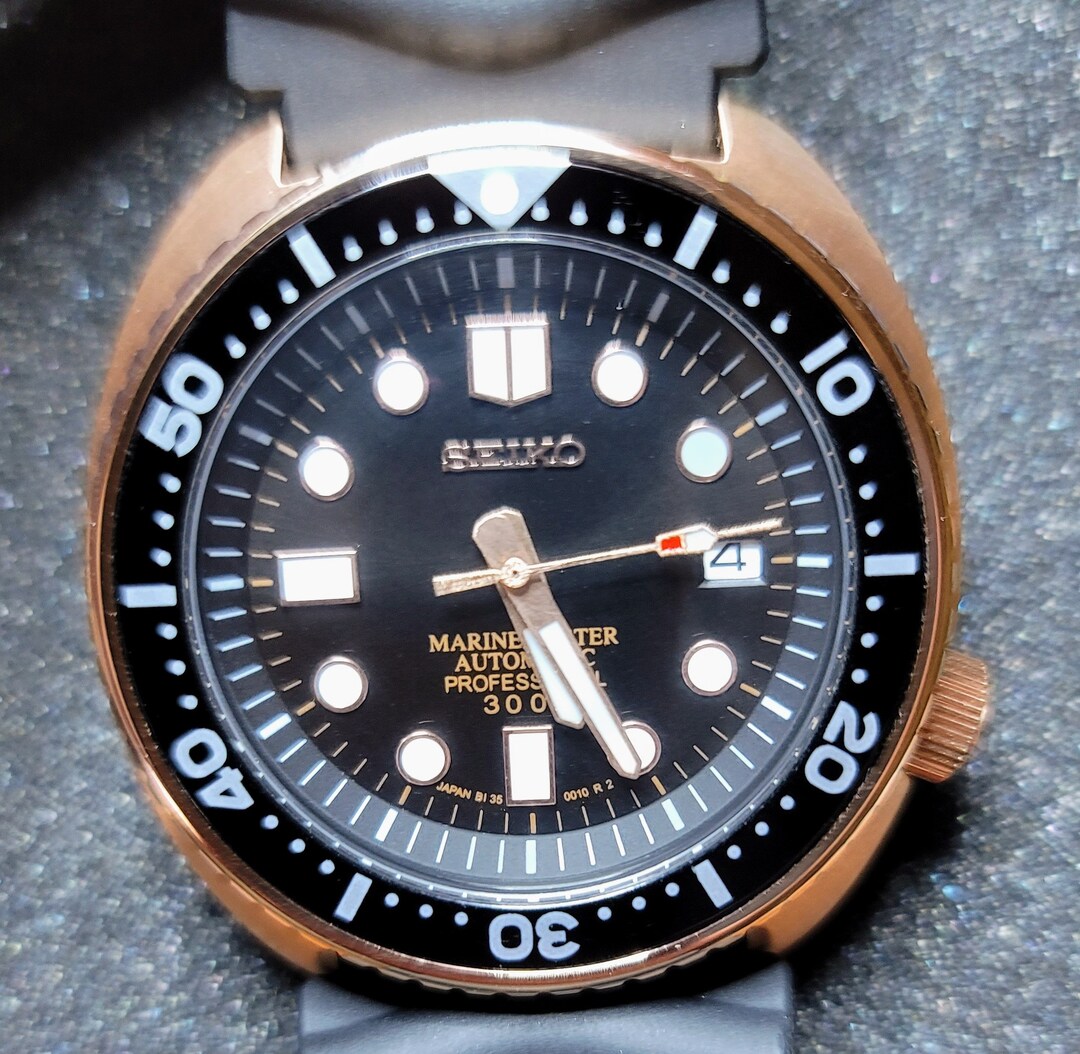 Seiko 44mm Captain Willard Rose Gold - Etsy