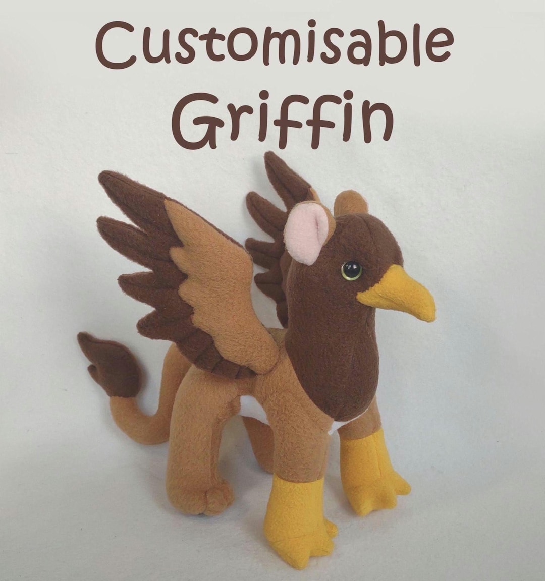 Customisable Handmade Griffin / Hippogriff Plush - Posable Wings, Made ...