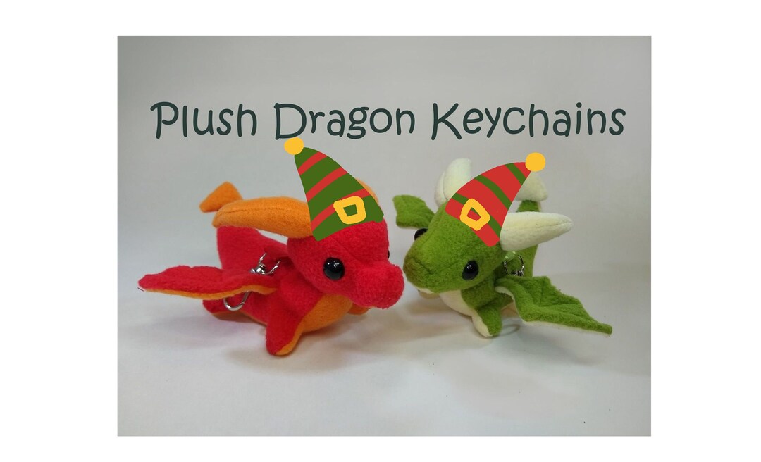 Customisable Baby Dragon Plush Keychain Handmade Poseable - Etsy