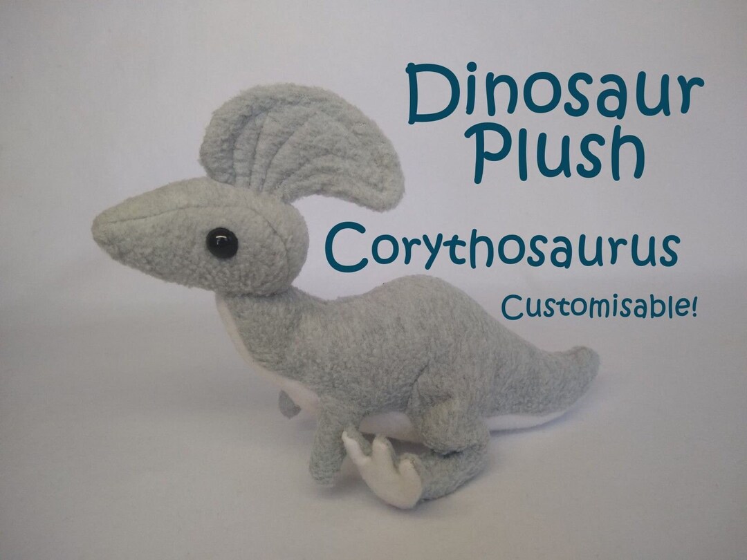 Customisable Handmade Corythosaurus Dinosaur Plush, Poseable Legs, Made ...