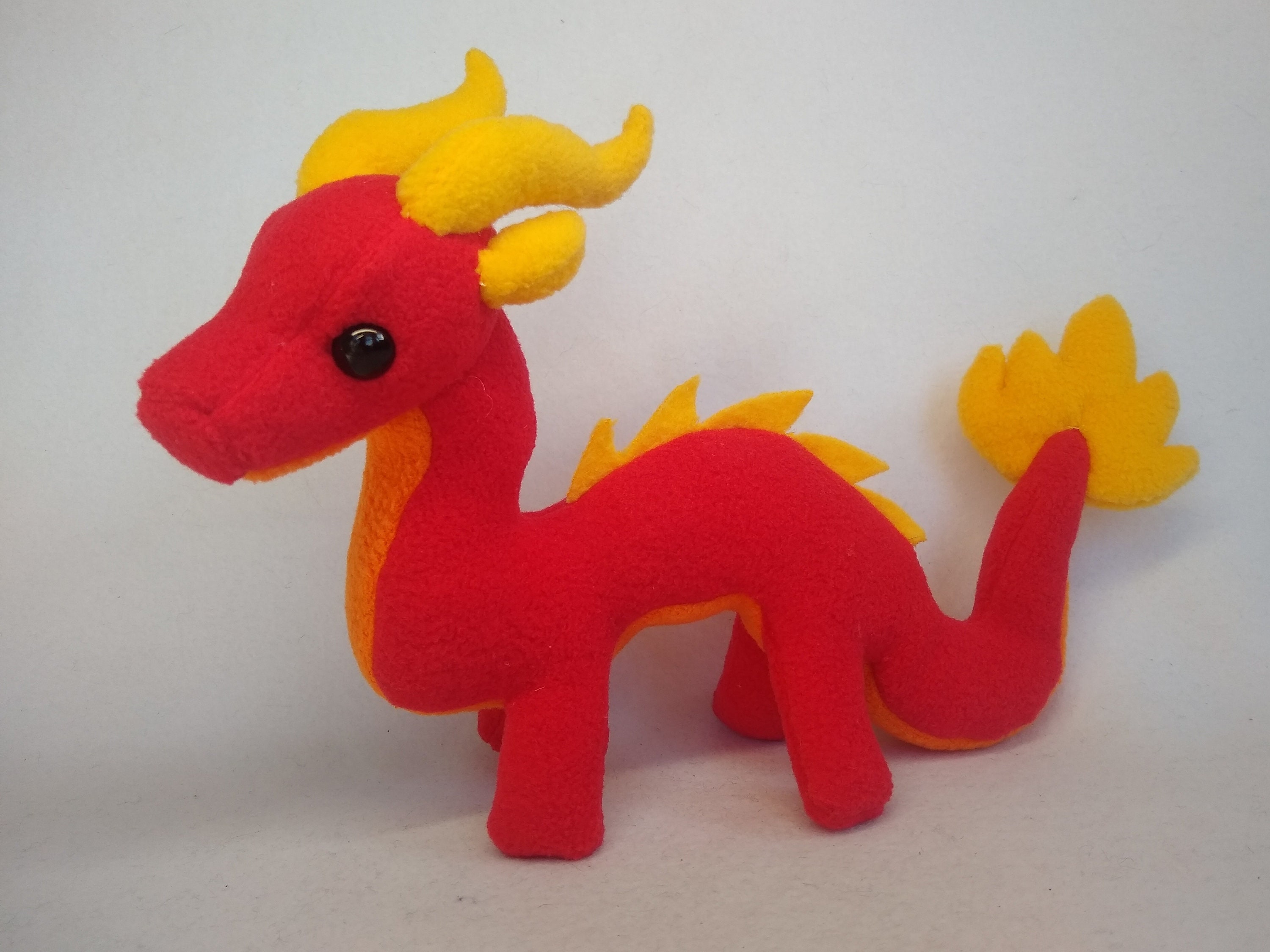 Customisable Handmade Long Dragon Plush - Made to Order, Bean Bag Tail ...