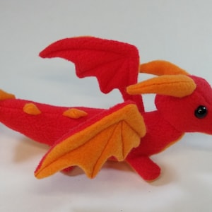 Customisable Handmade Mini Dragon Plush- Made to Order, Posable Wings ...