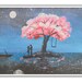 Cherry Blossom Tree Best Friends Painting Perfect Living Room Wall Art ...