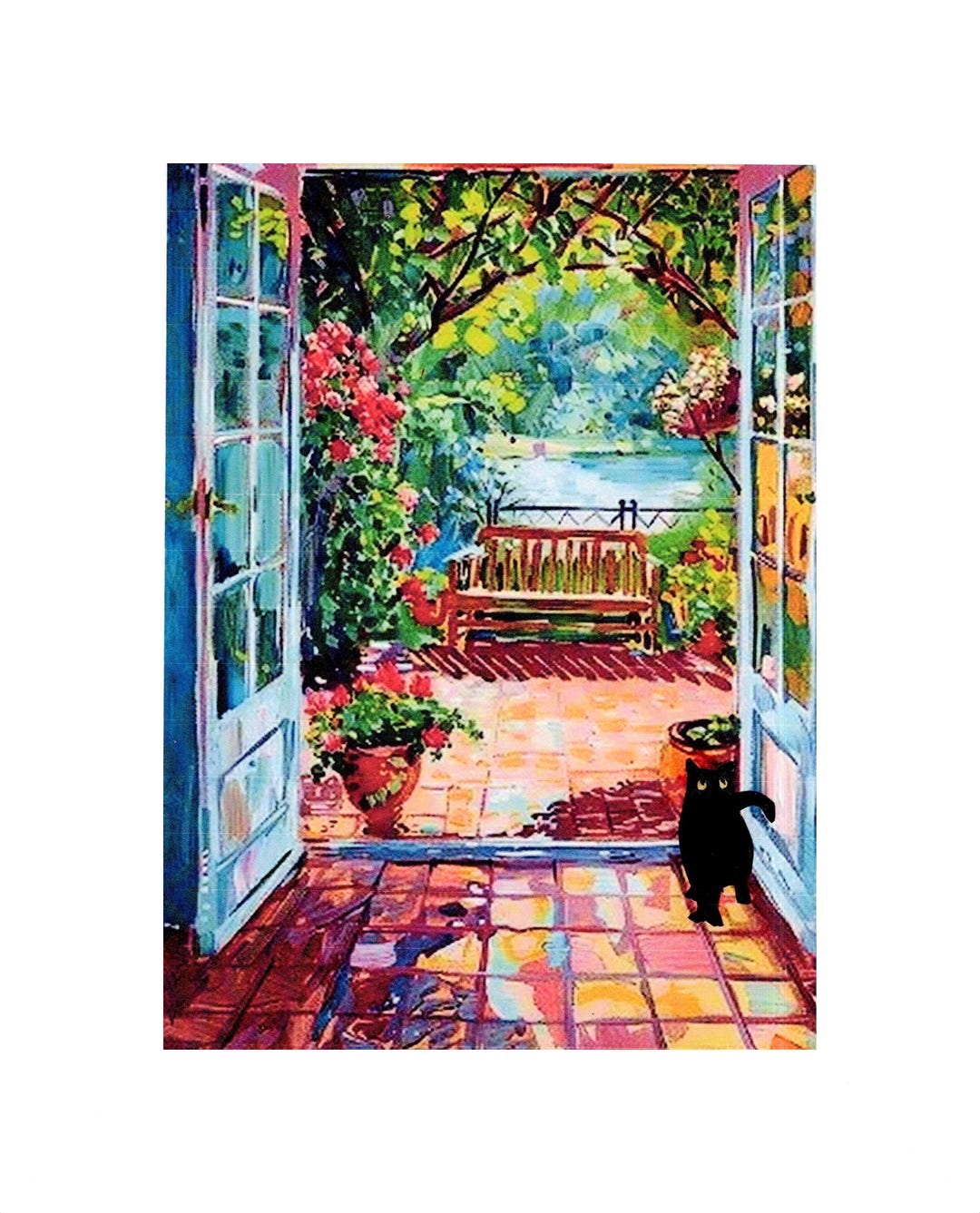 Feline Fancy Cat Art With a Matisse Twist A Sunlit Addition to Your ...