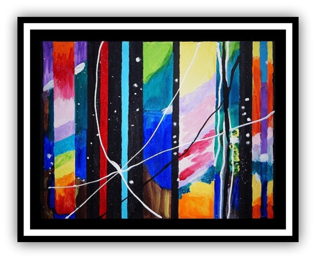Colorful Abstract Art Unique Painting for Living Room Decor - Etsy