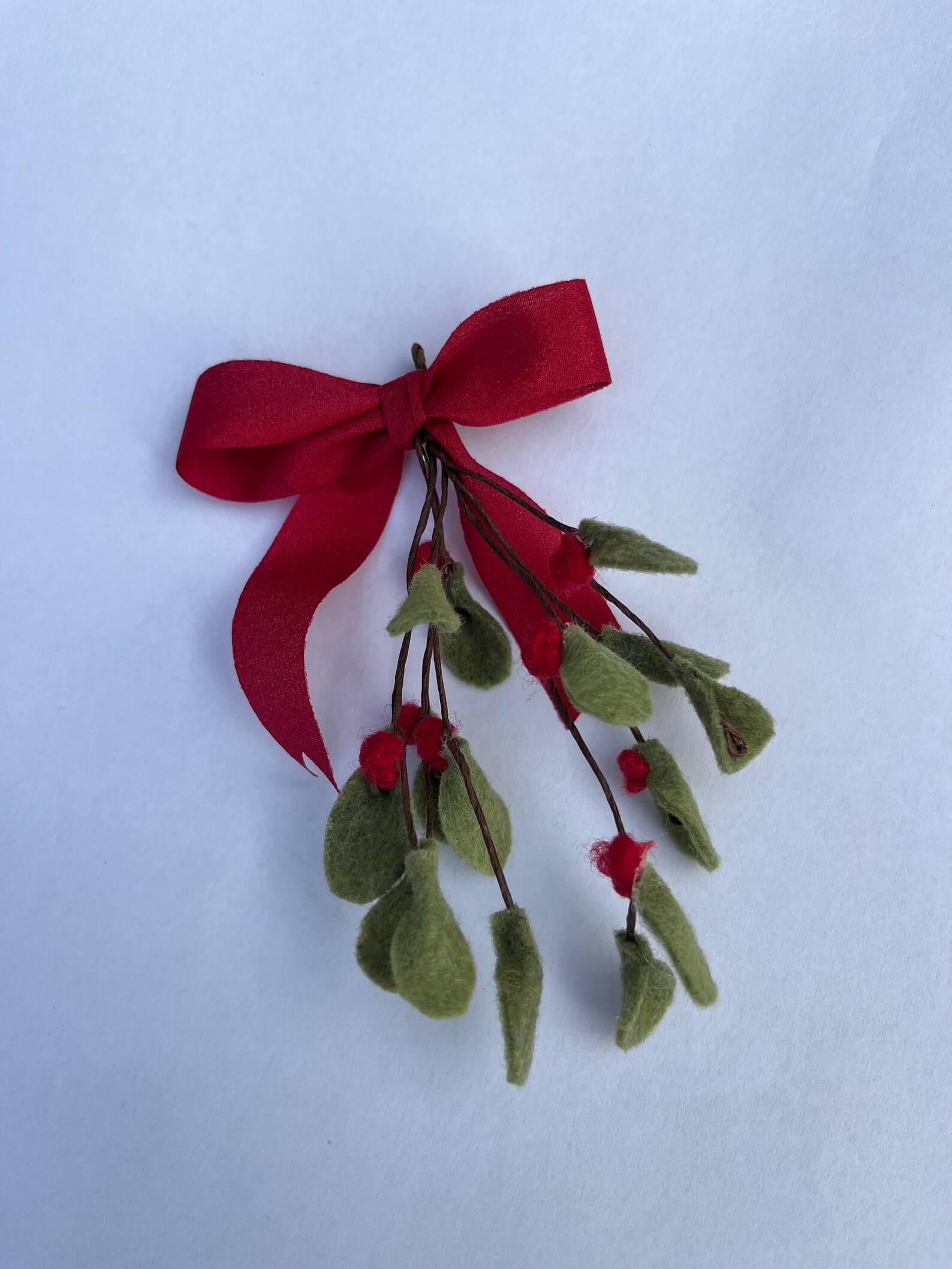 Felt Mistletoe, Christmas Decoration, Farmhouse Style, Artificial ...