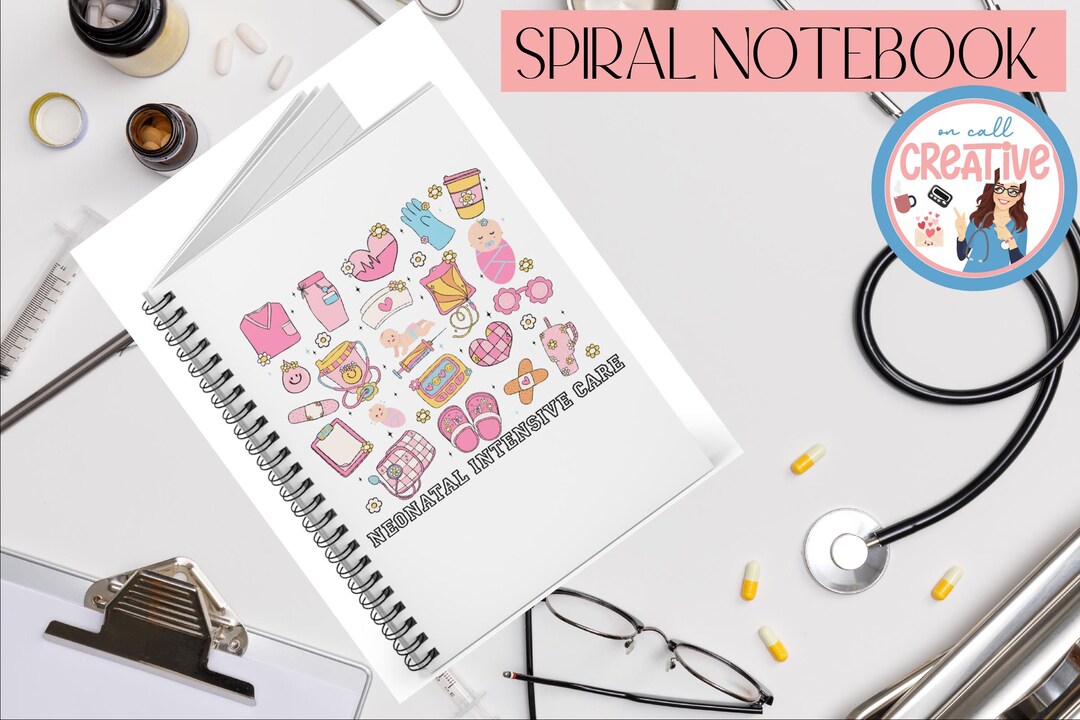 NICU Spiral Notebook Ruled Line, Neonatal Intensive Care Notebook for ...