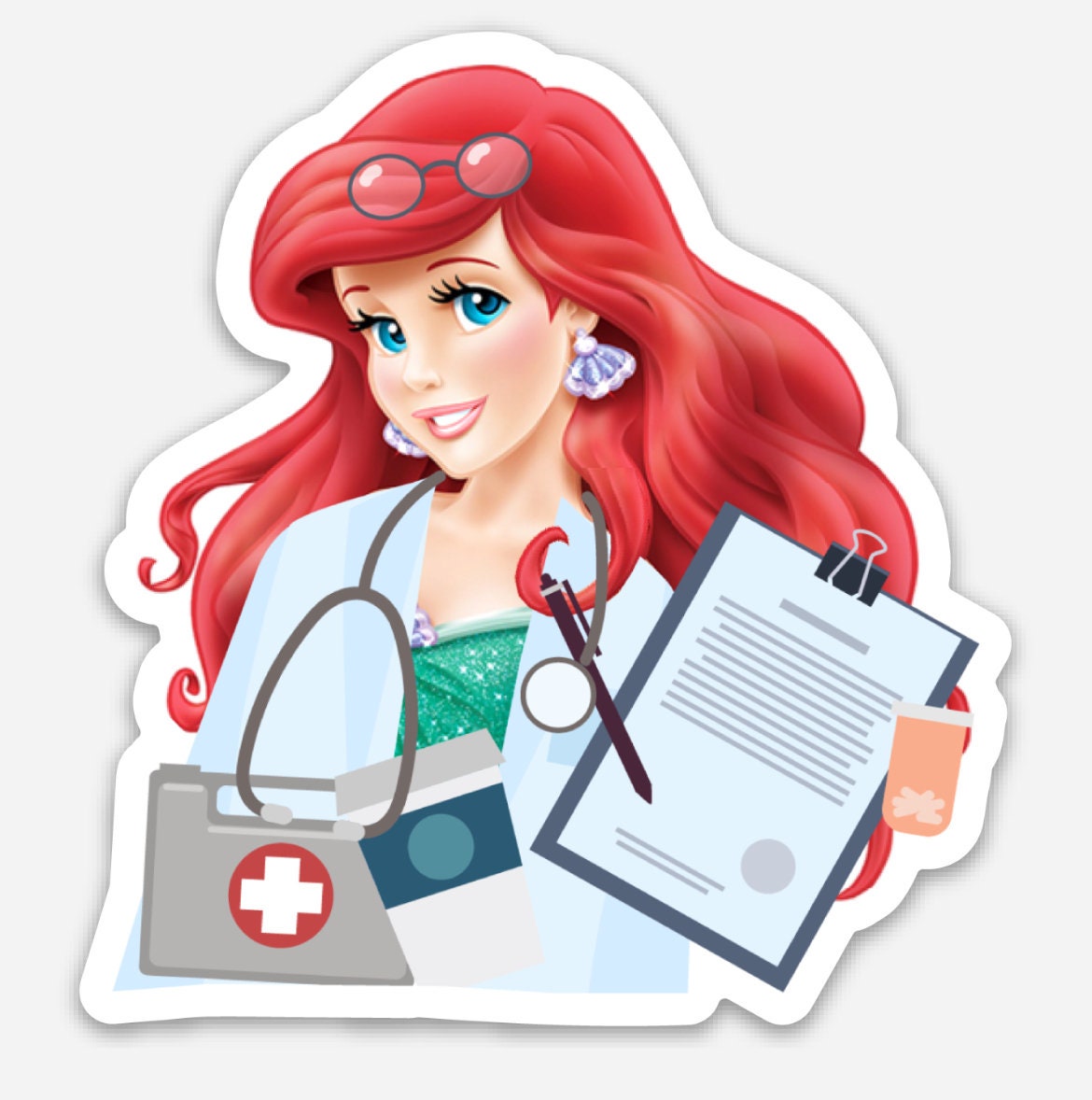 Princess Sticker, Ariel, Nurse Sticker, Physician Assistant Sticker ...