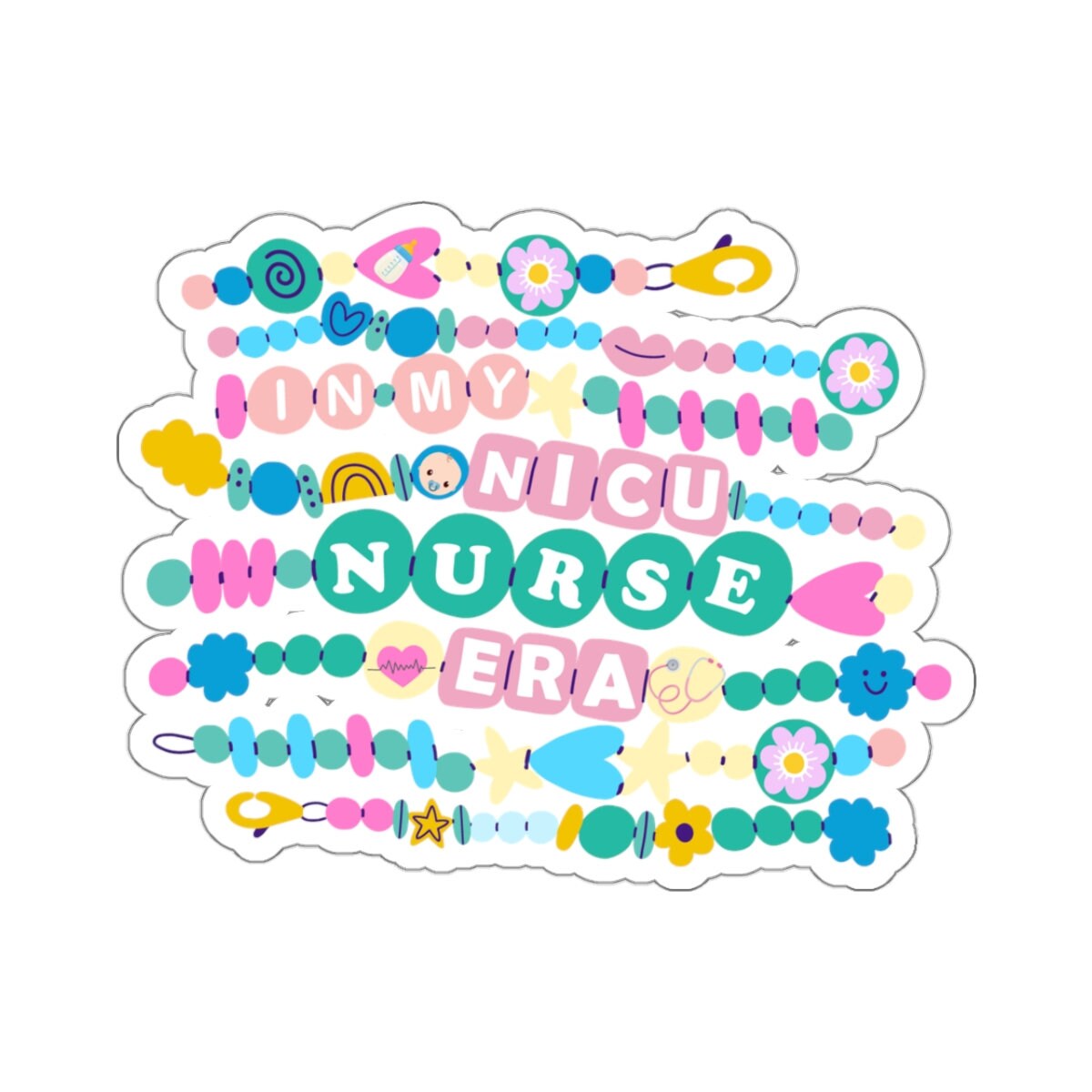 In My NICU Era Sticker, Nurse, NICU, Nnp, Pa, TS Friendship Bracelet ...